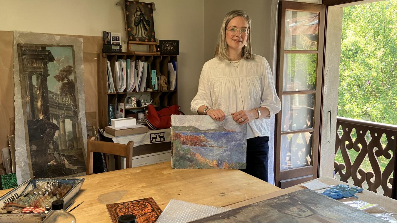 Sciez : dans l’atelier de Gaëlle Guillet, restauratrice de tableau - Le ...