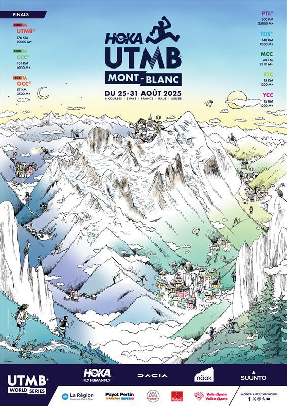 Découvrez l’affiche du HOKA UTMB Mont-Blanc 2025 - Le Messager